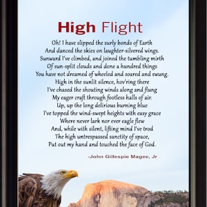 John Gillespie Magee, Jr High Flight Poster, Print, Picture or Framed ...