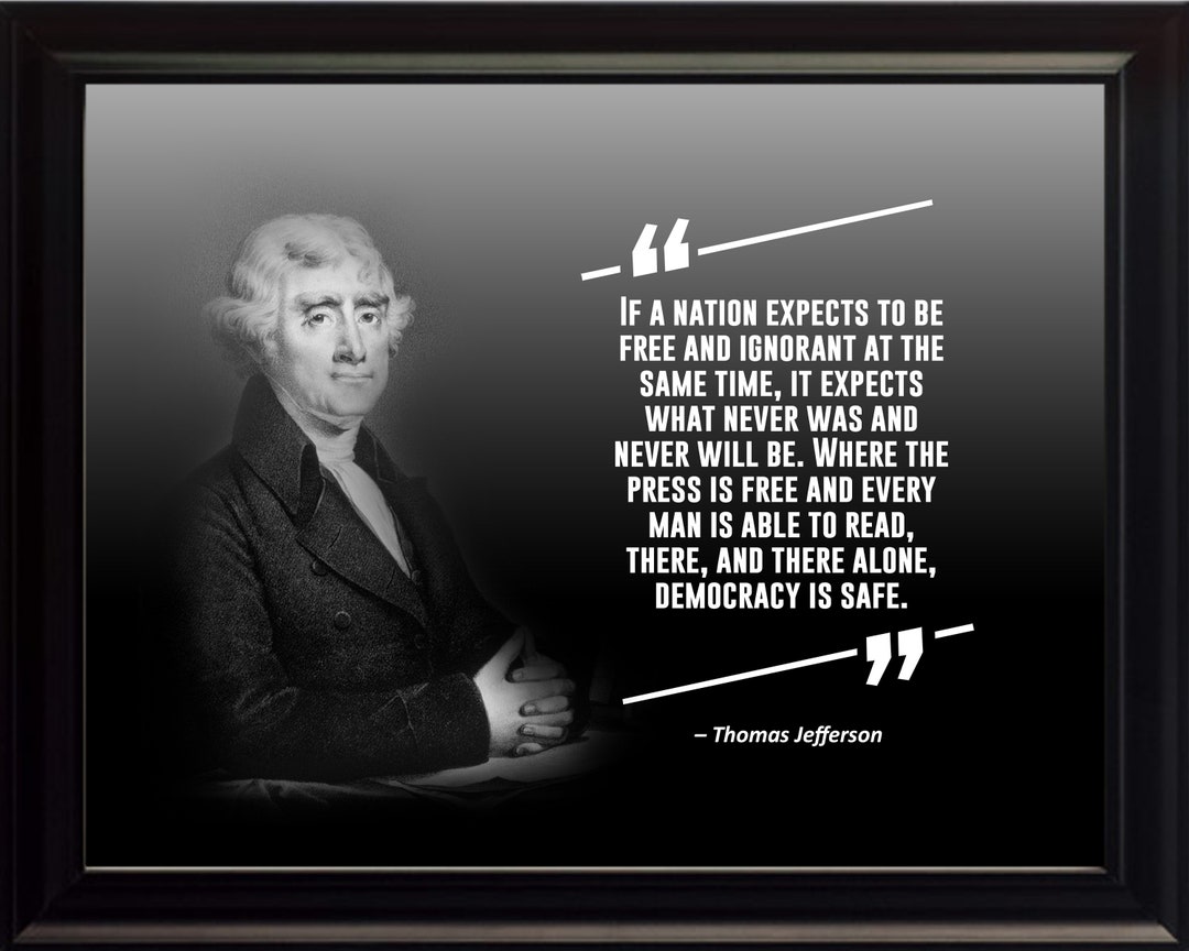 Thomas Jefferson If A Poster, Print, Picture or Framed Photograph - Etsy