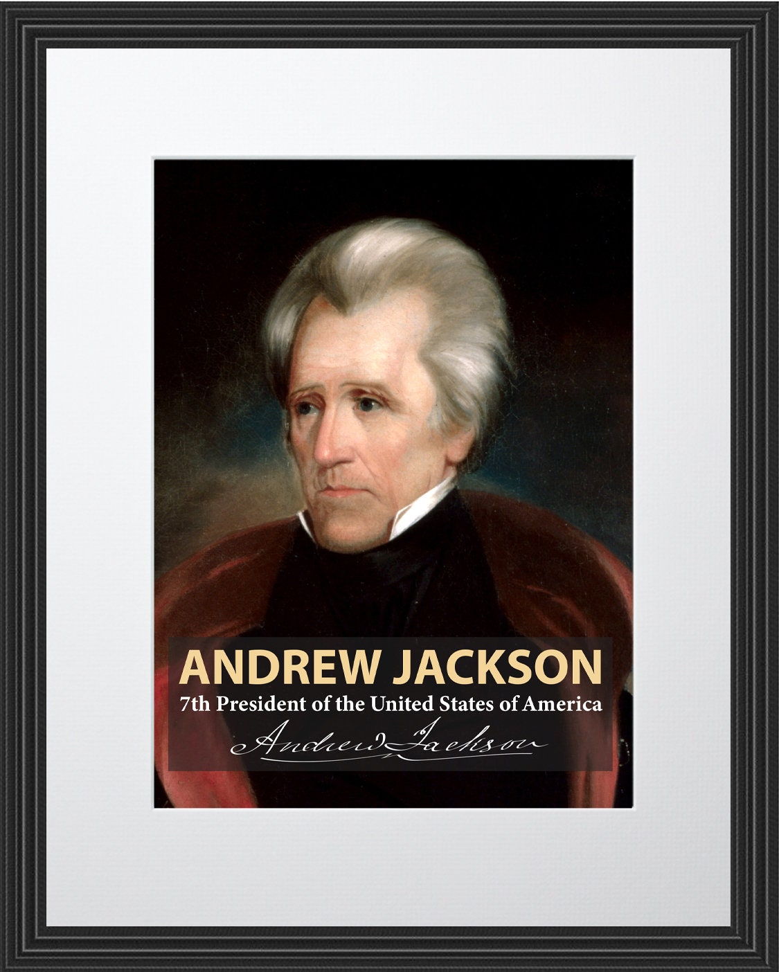 Andrew Jackson 7th President Poster Picture or Framed Wall Art - Etsy