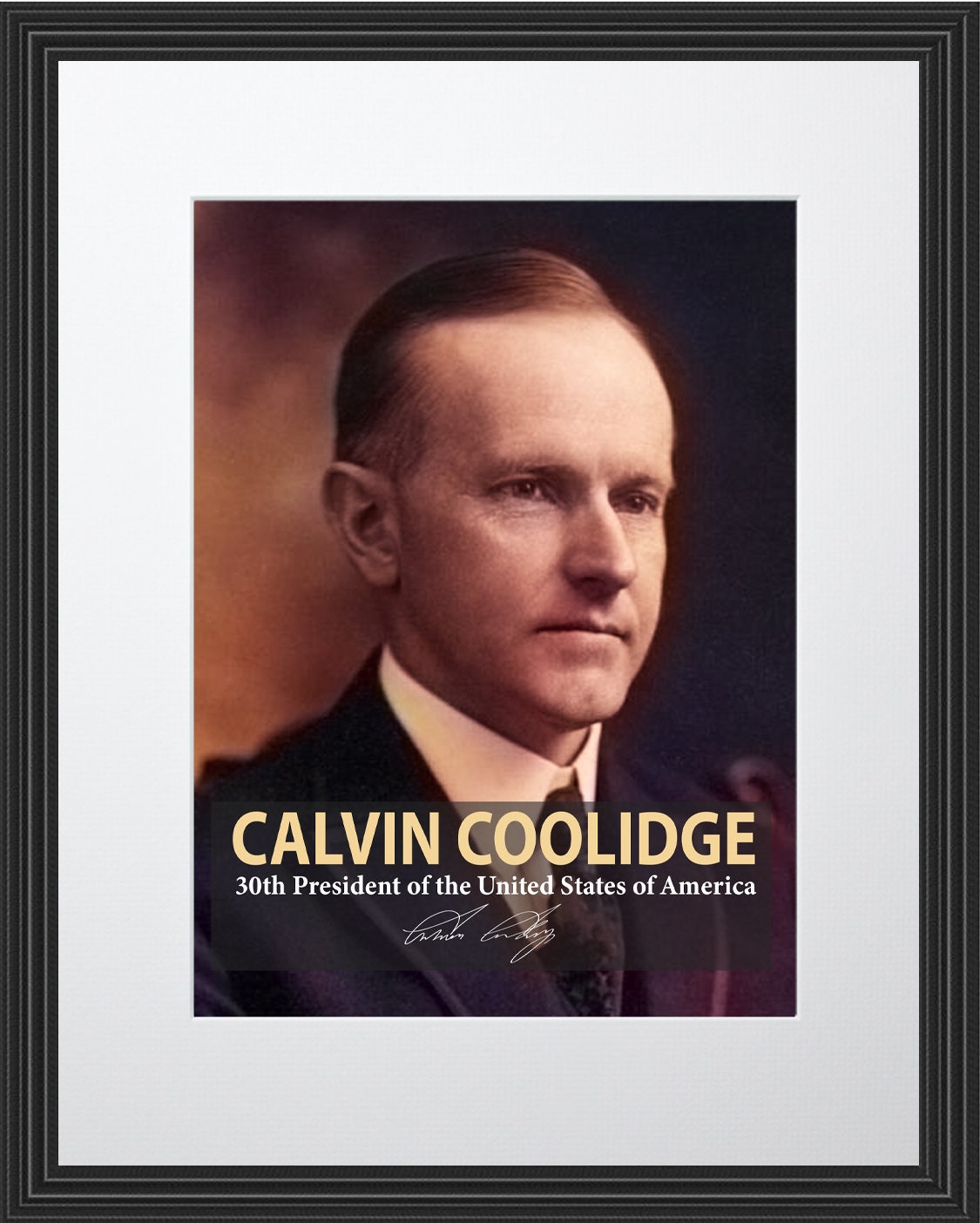 Calvin Coolidge 30th President Poster Picture or Framed Wall Art - Etsy