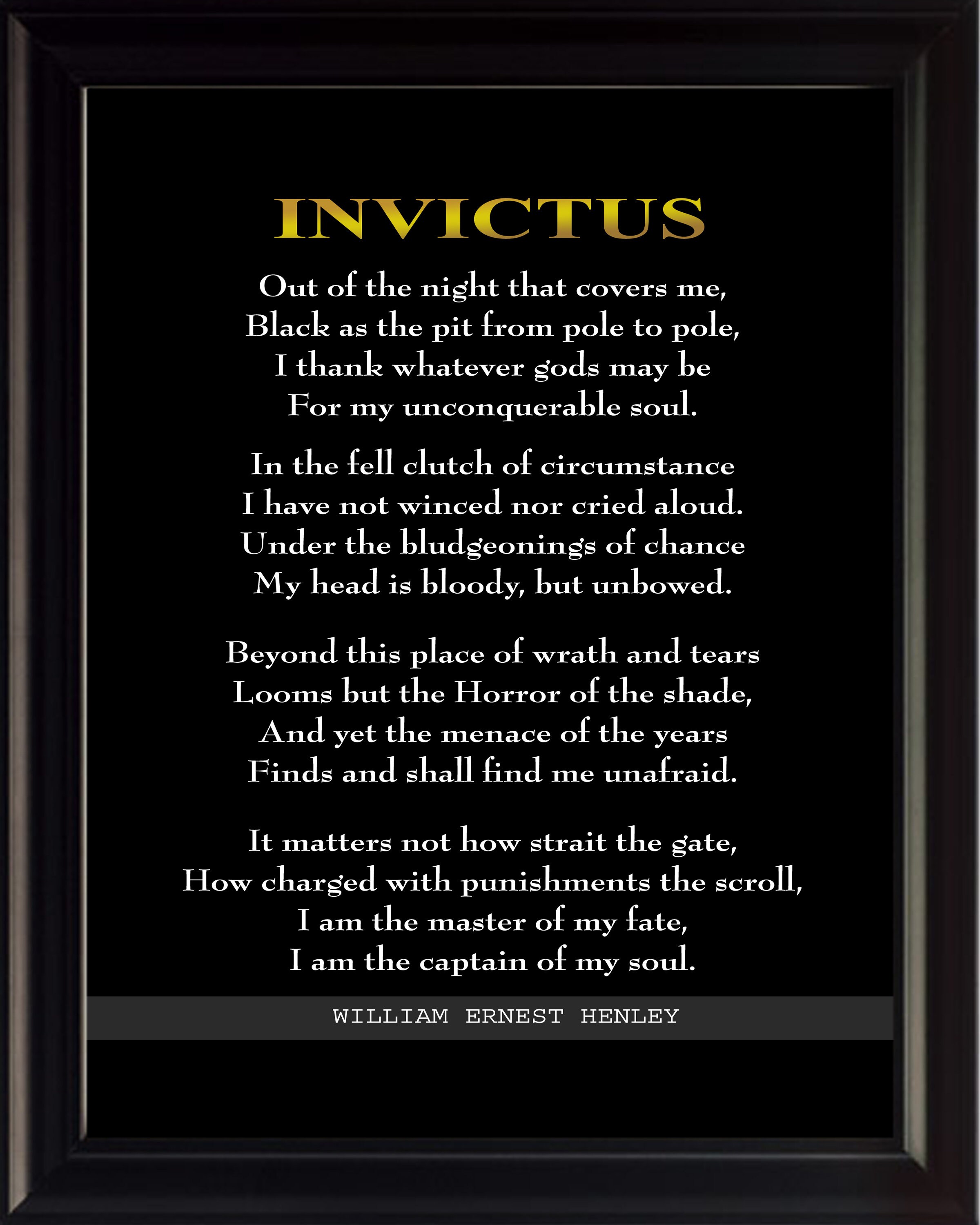 Invictus Poem Wallpaper