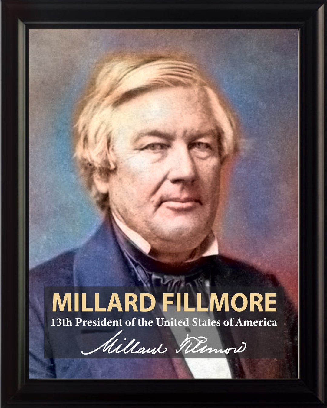 Millard Fillmore 13th President Poster Picture or Framed Wall Art - Etsy