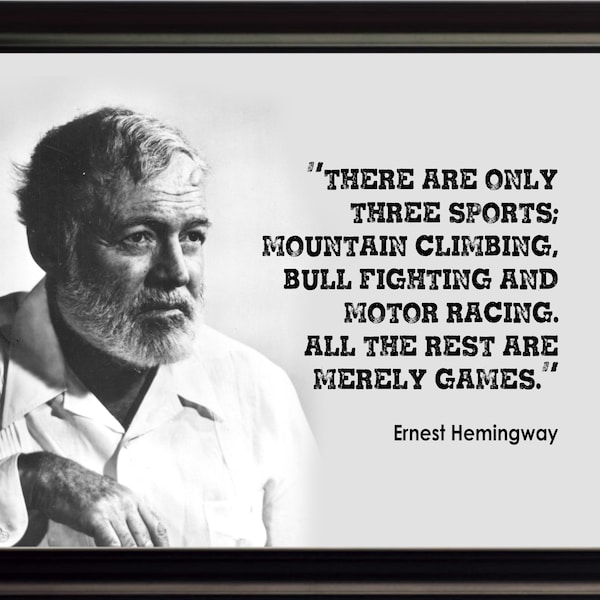 Ernest Hemingway Poster - Etsy