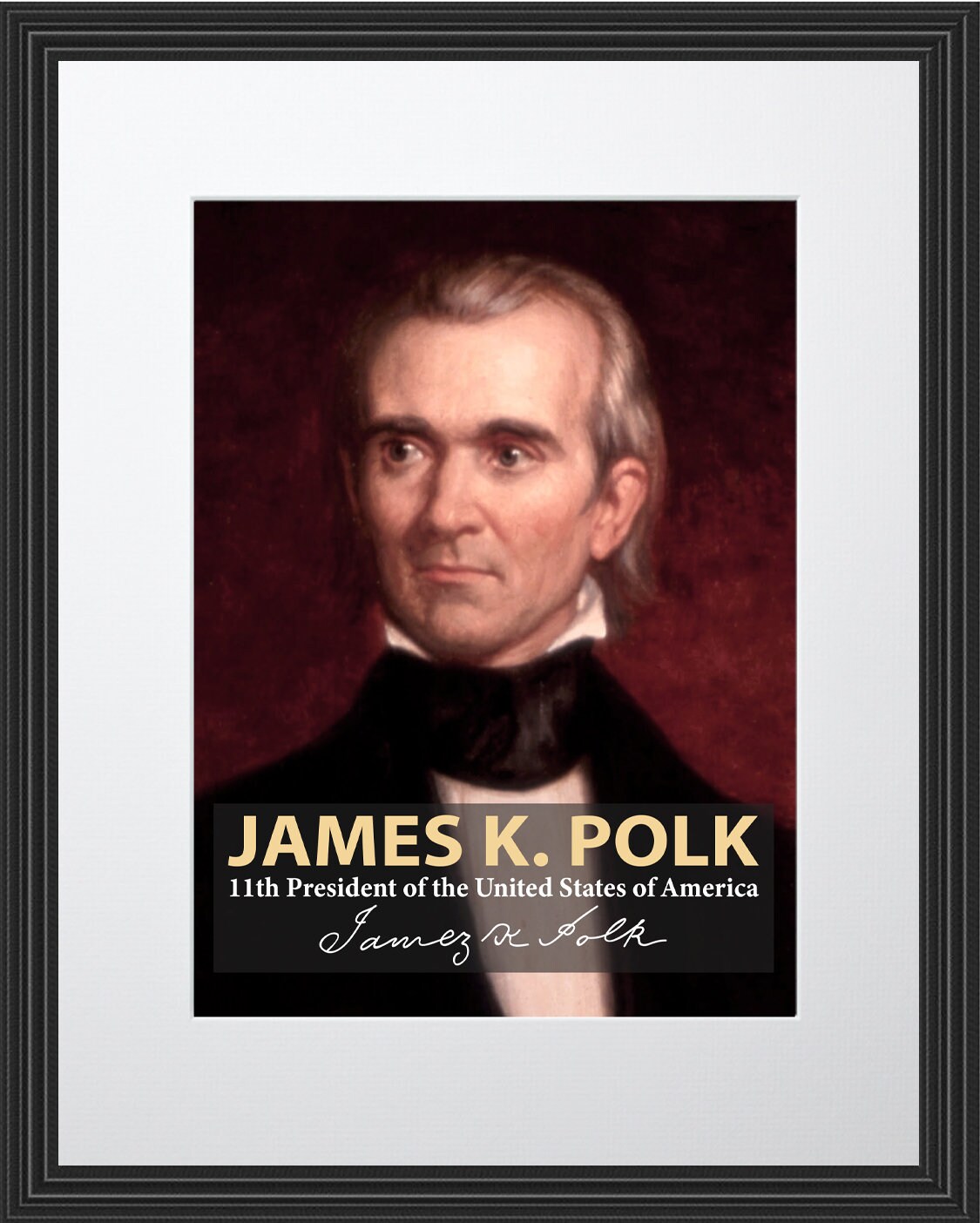 James K. Polk 11th President Poster Picture or Framed Wall Art - Etsy