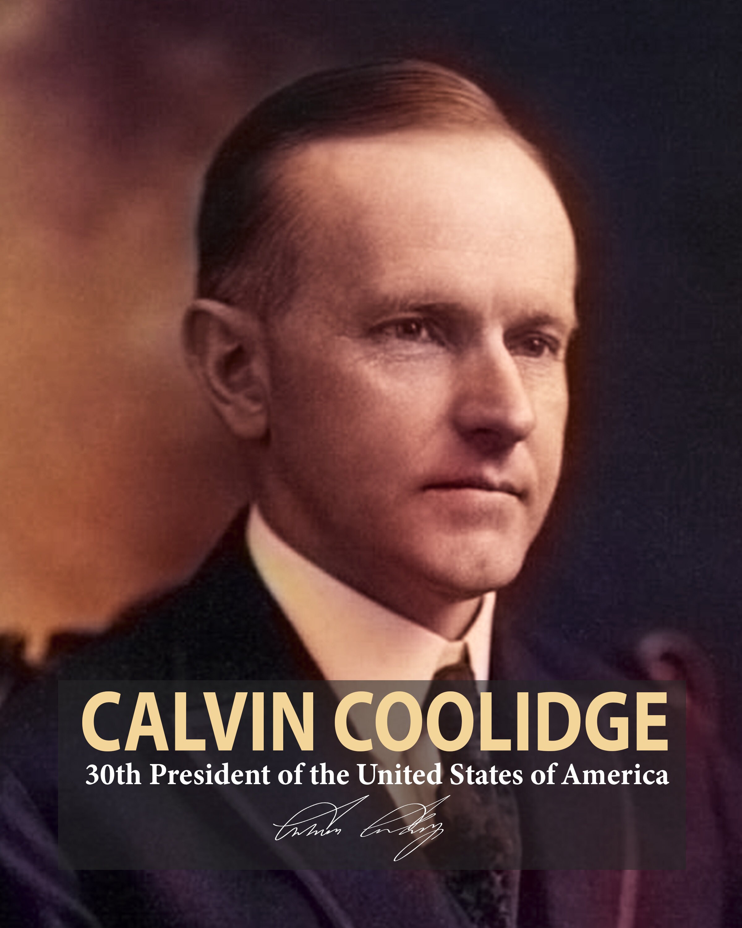 Calvin Coolidge 30th President Poster Picture or Framed Wall | Etsy