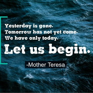 Mother Teresa Yesterday is Gone Poster, Print, Picture or Framed ...