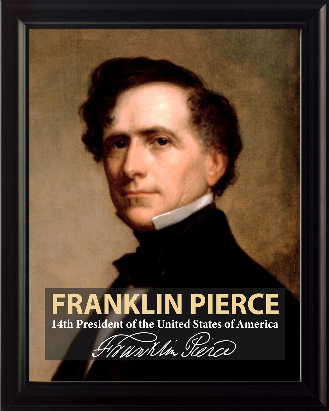 Franklin Pierce 14th President Poster Picture or Framed Wall Art - Etsy