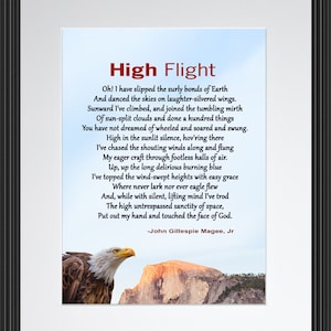 John Gillespie Magee, Jr High Flight Poster, Print, Picture or Framed ...