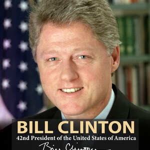 Bill Clinton 42nd President Poster Picture or Framed Wall Art - Etsy