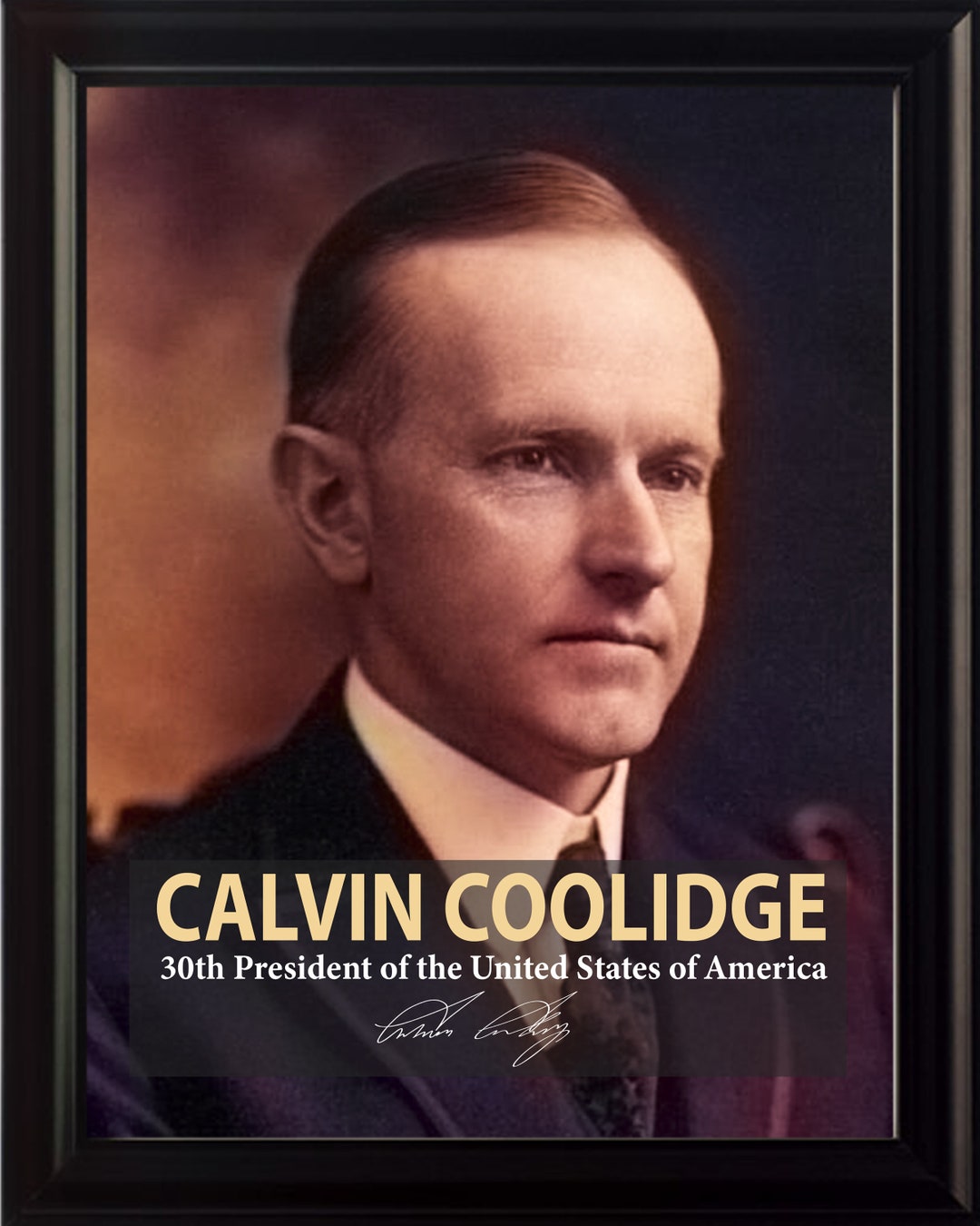 Calvin Coolidge 30th President Poster Picture or Framed Wall Art - Etsy