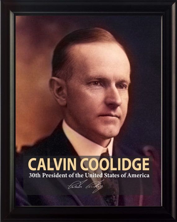 Calvin Coolidge 30th President Poster Picture or Framed Wall | Etsy