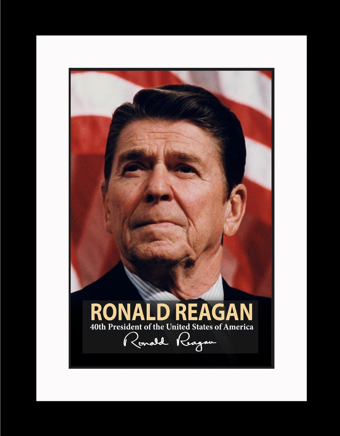 Ronald Reagan 40th President Poster Picture or Framed Wall Art - Etsy