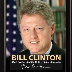 Bill Clinton 42nd President Poster Picture or Framed Wall Art - Etsy
