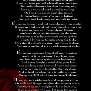 Rudyard Kipling Poem “if” | Motivational Poster, Print, Picture or ...
