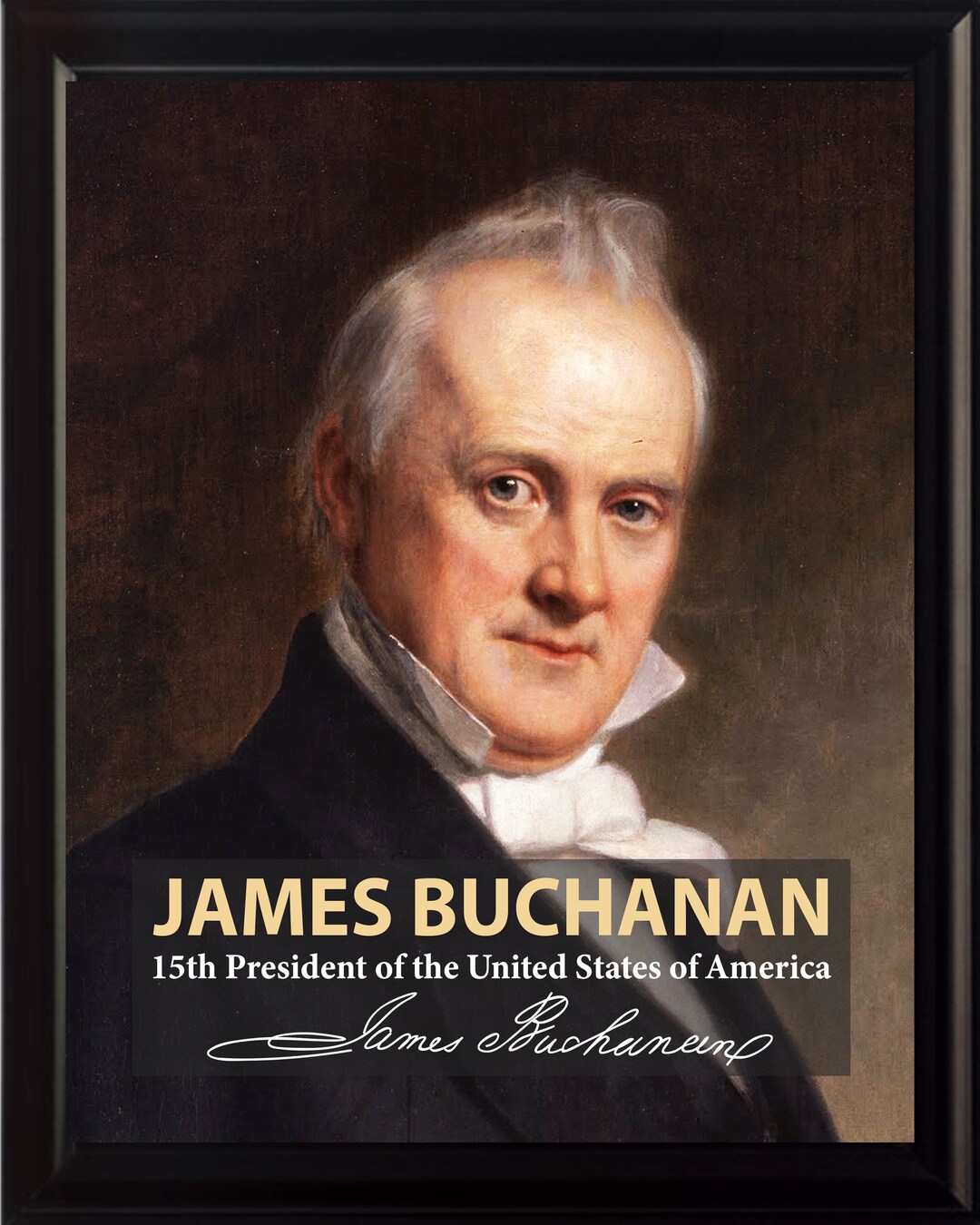 James Buchanan 15th President Poster Picture or Framed Wall Art - Etsy