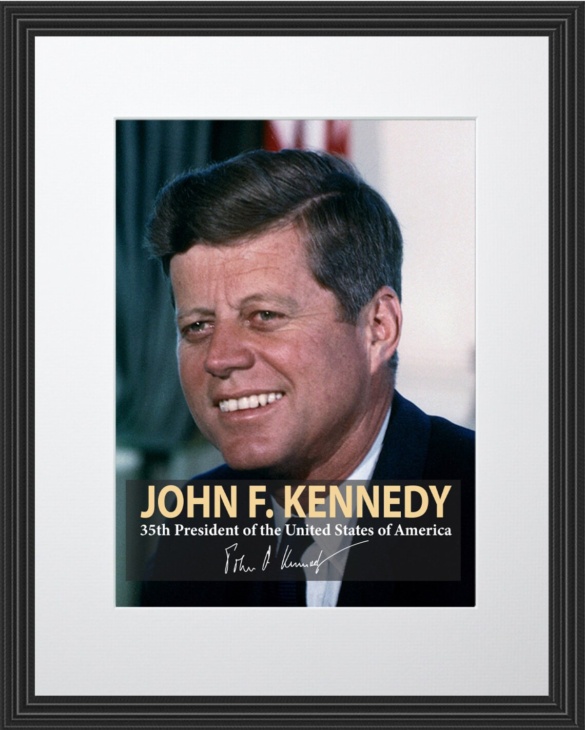 John F. Kennedy 35th President Poster Picture or Framed Wall - Etsy