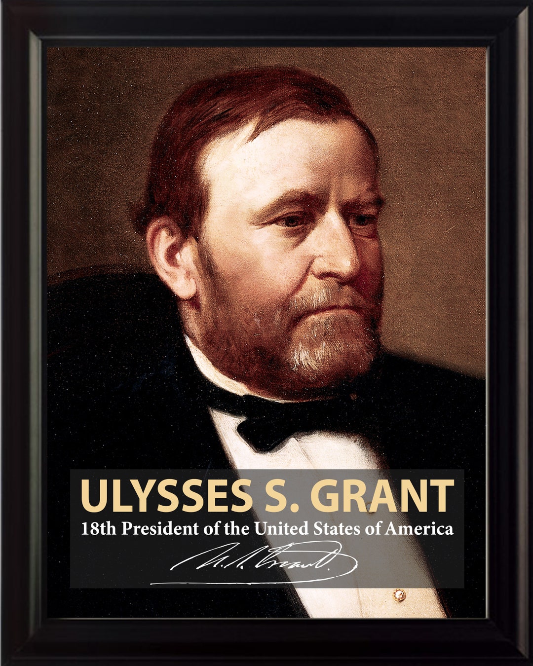 Ulysses S. Grant 18th President Poster Picture or Framed Wall Art - Etsy