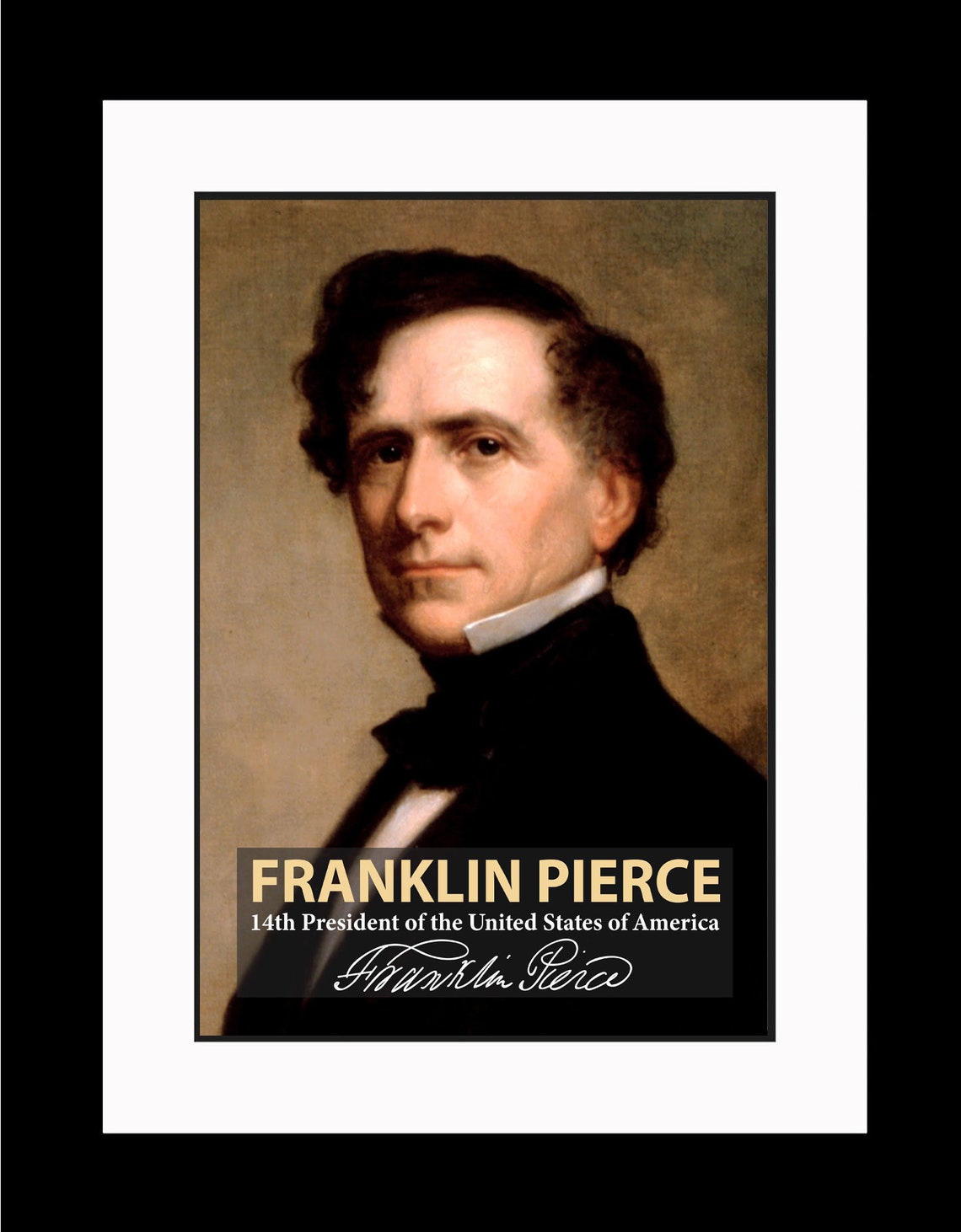 Franklin Pierce 14th President Poster Picture or Framed Wall - Etsy