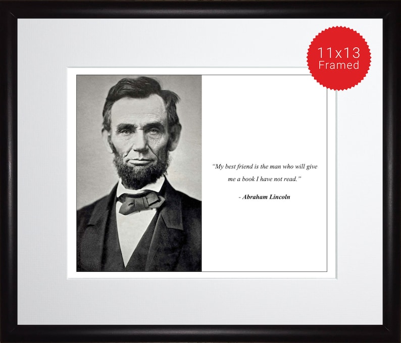 Abraham Lincoln Photo Picture Poster or Framed Quote - Etsy