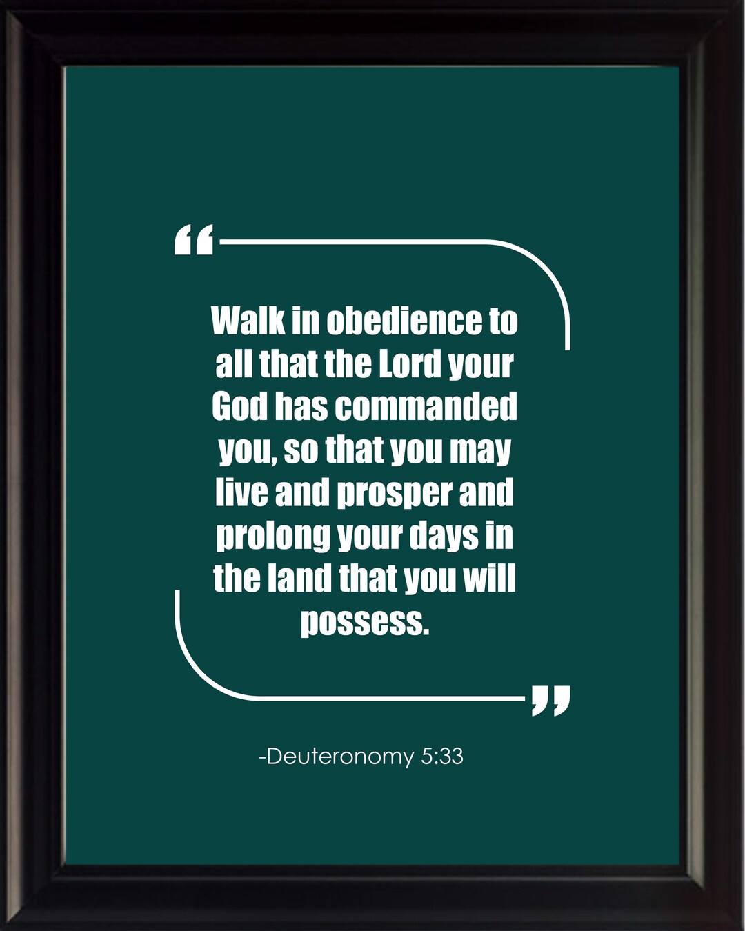 Deuteronomy 5:33 Walk in Poster, Print, Picture or Framed Photograph - Etsy