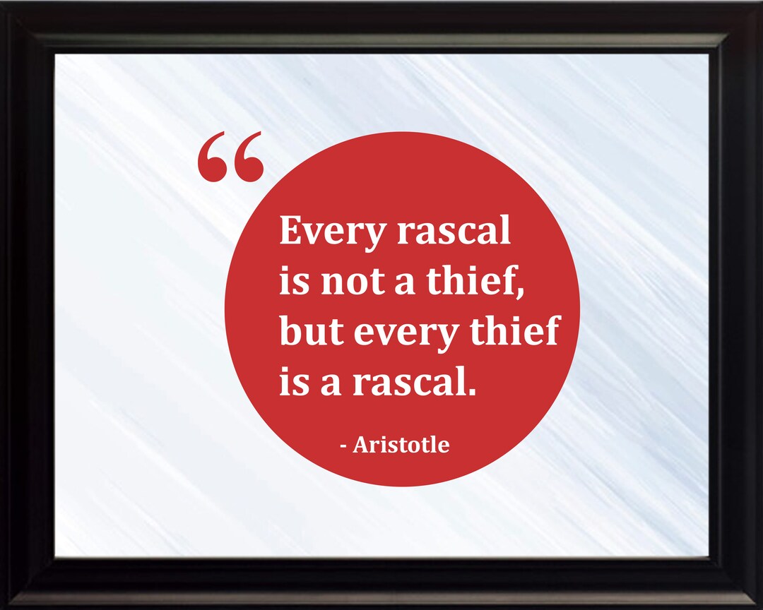 Aristotle Every Rascal Poster, Print, Picture or Framed Photograph - Etsy