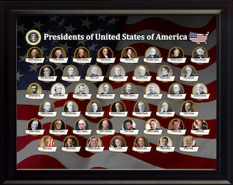 American Presidents Poster Picture or Framed Wall Art - Etsy