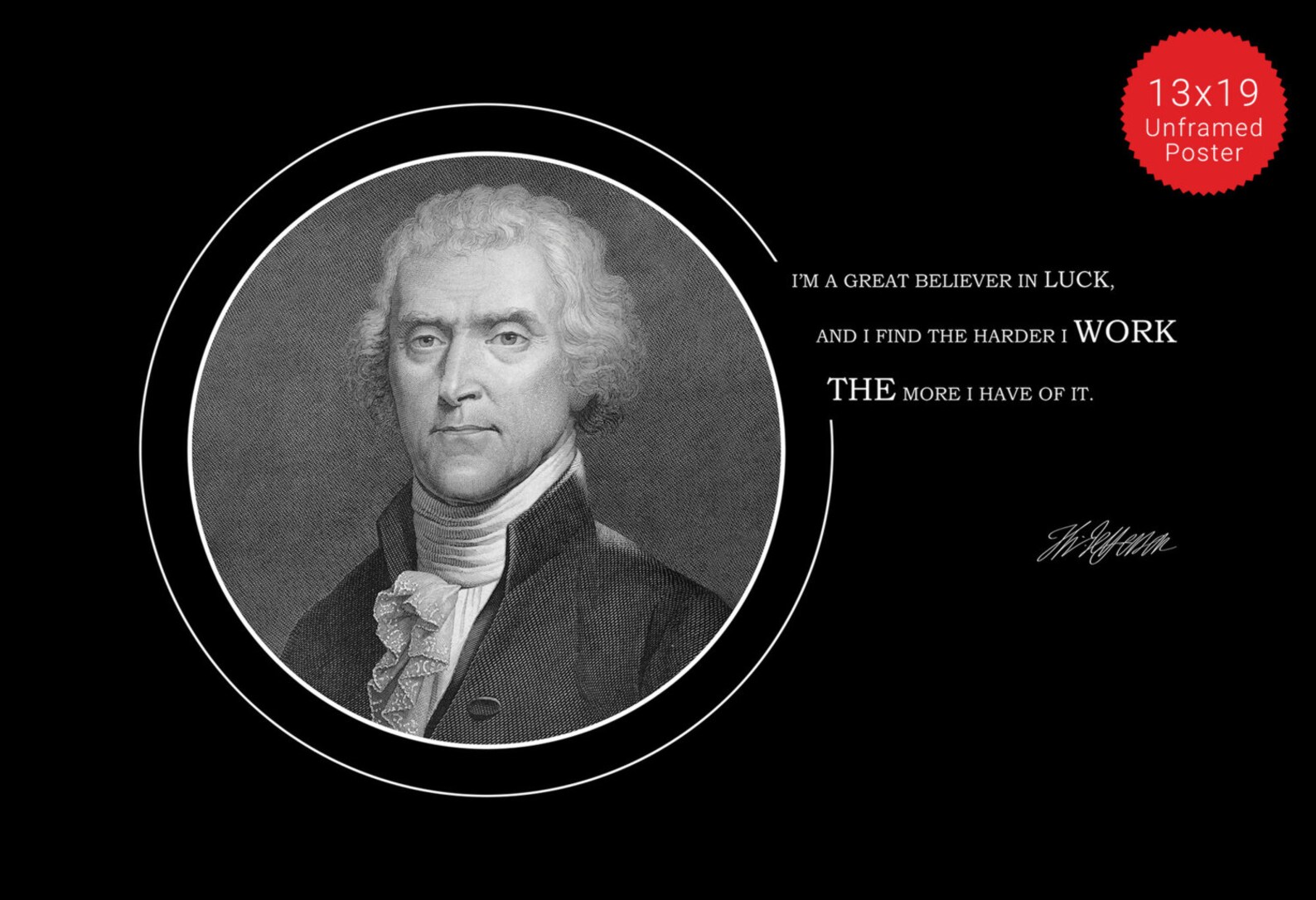 Thomas Jefferson Photo, Picture, Poster or Framed Quote "i'm a Great ...