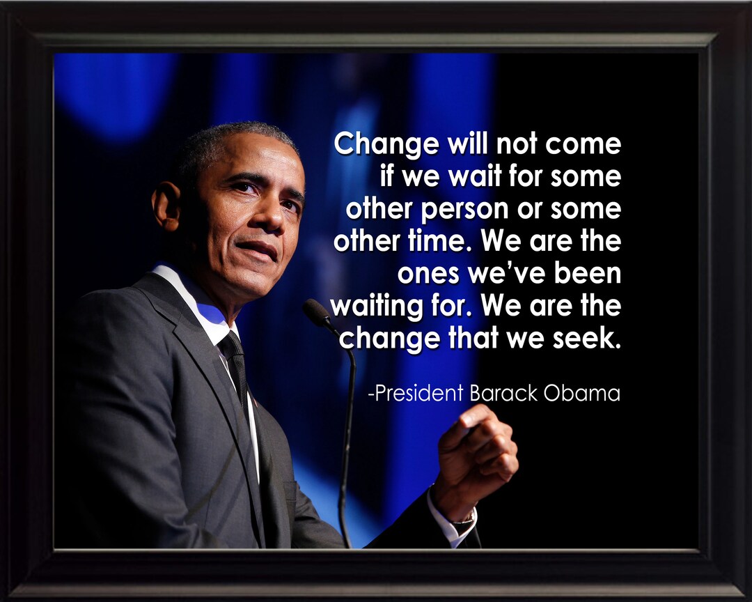 Barack Obama Change Will Poster, Print, Picture or Framed Photograph - Etsy