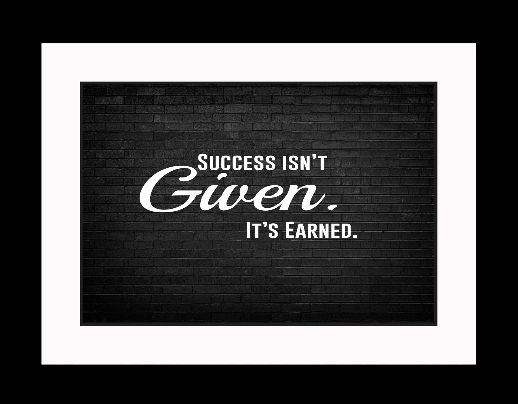 Success Isnt Given Sportsmanship Poster Print Picture or | Etsy