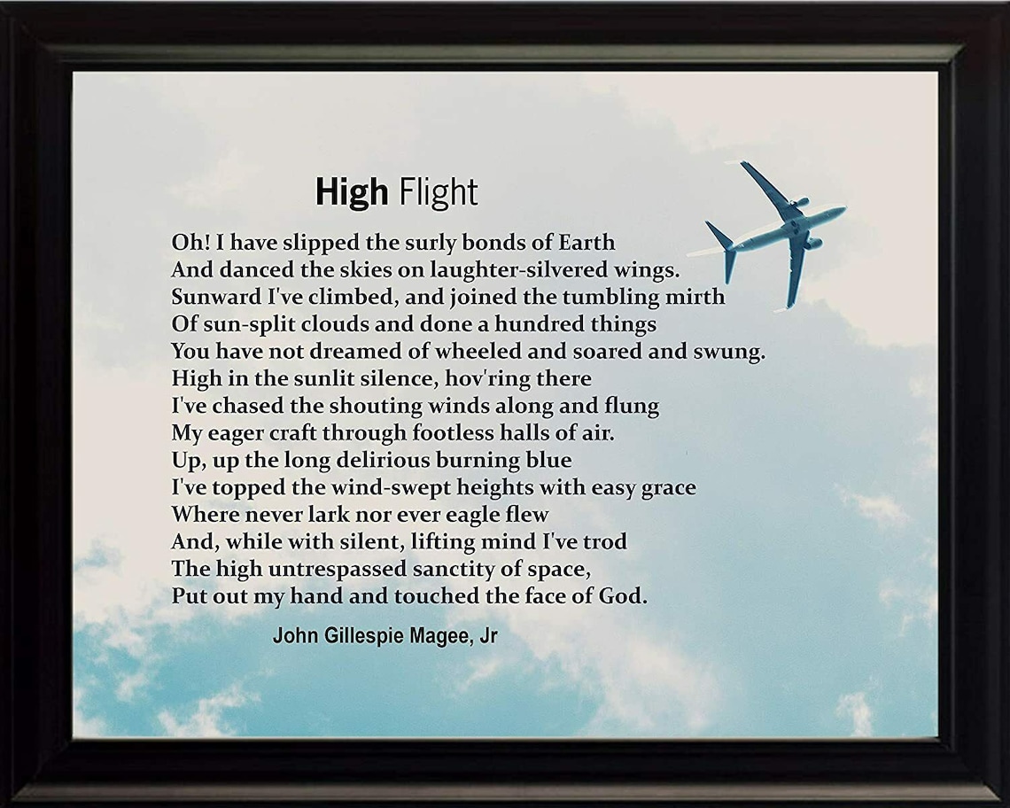 High Flight Poem de John Gillespie Magee Jr Poster Print | Etsy