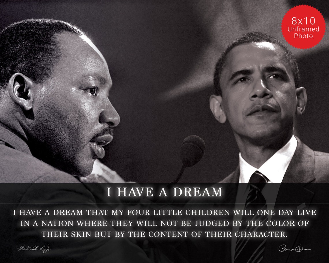 Martin Luther King Jr. Barack Obama Photo Picture Poster or - Etsy