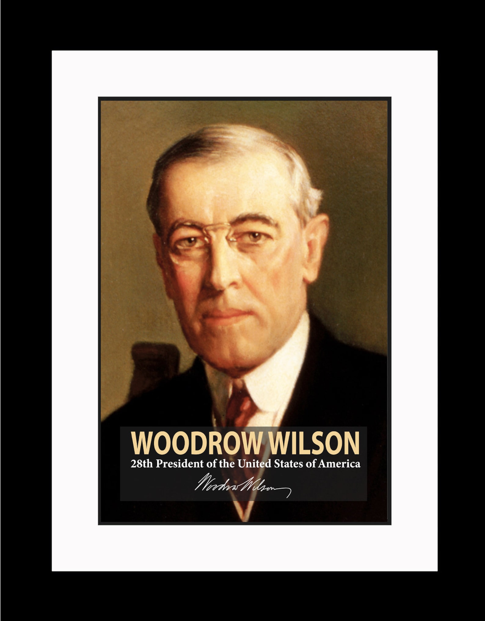 Woodrow Wilson 28th President Poster Picture or Framed Wall - Etsy