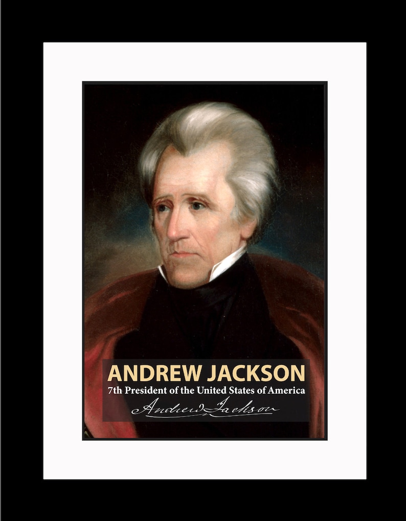 Andrew Jackson 7th President Poster Picture or Framed Wall Art - Etsy