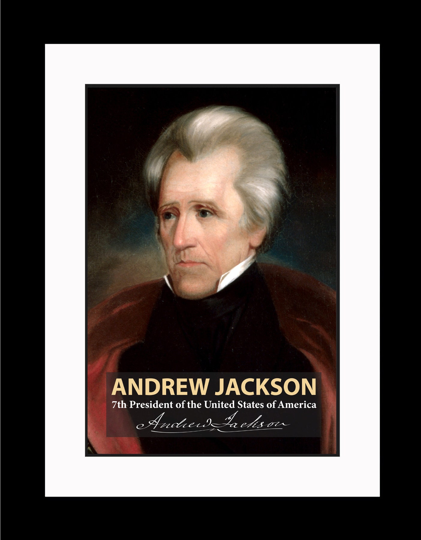 Andrew Jackson 7th President Poster Picture or Framed Wall Art | Etsy