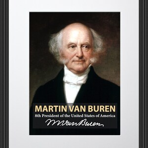 Martin Van Buren 8th President Poster Picture or Framed Wall Art - Etsy