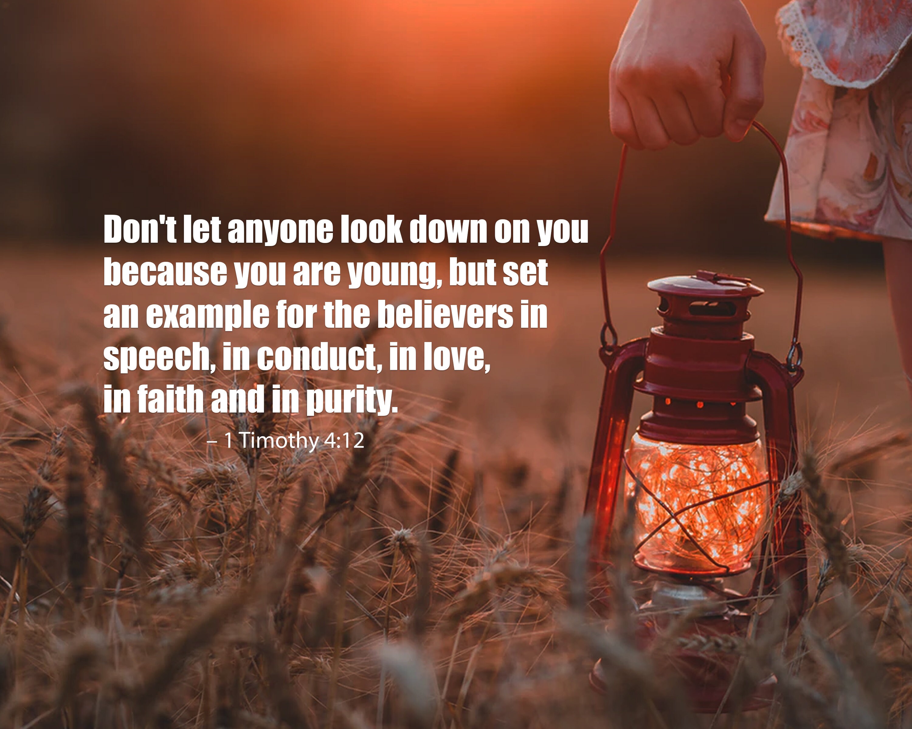 1 Timothy 4:12 Don't Let Anyone Poster, Print, Picture or Framed ...