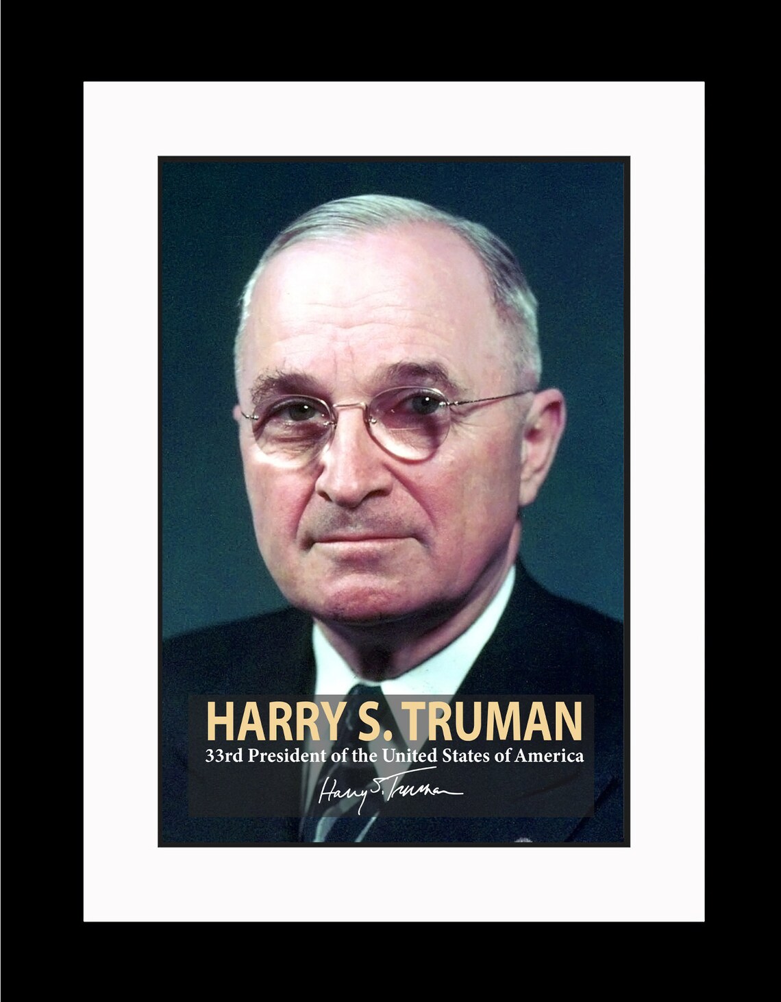 Harry S. Truman 33rd President Poster Picture or Framed Wall | Etsy