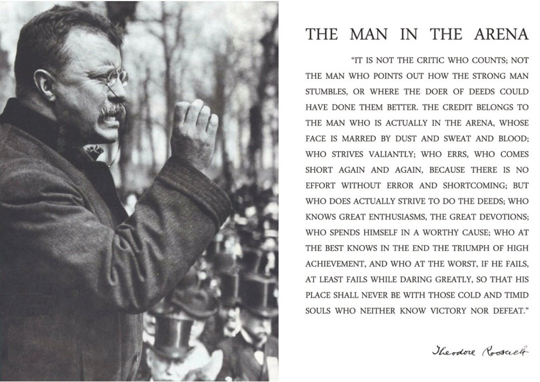 Man in the Arena Poster Theodore Teddy Roosevelt Quote 13x19 Teddy ...