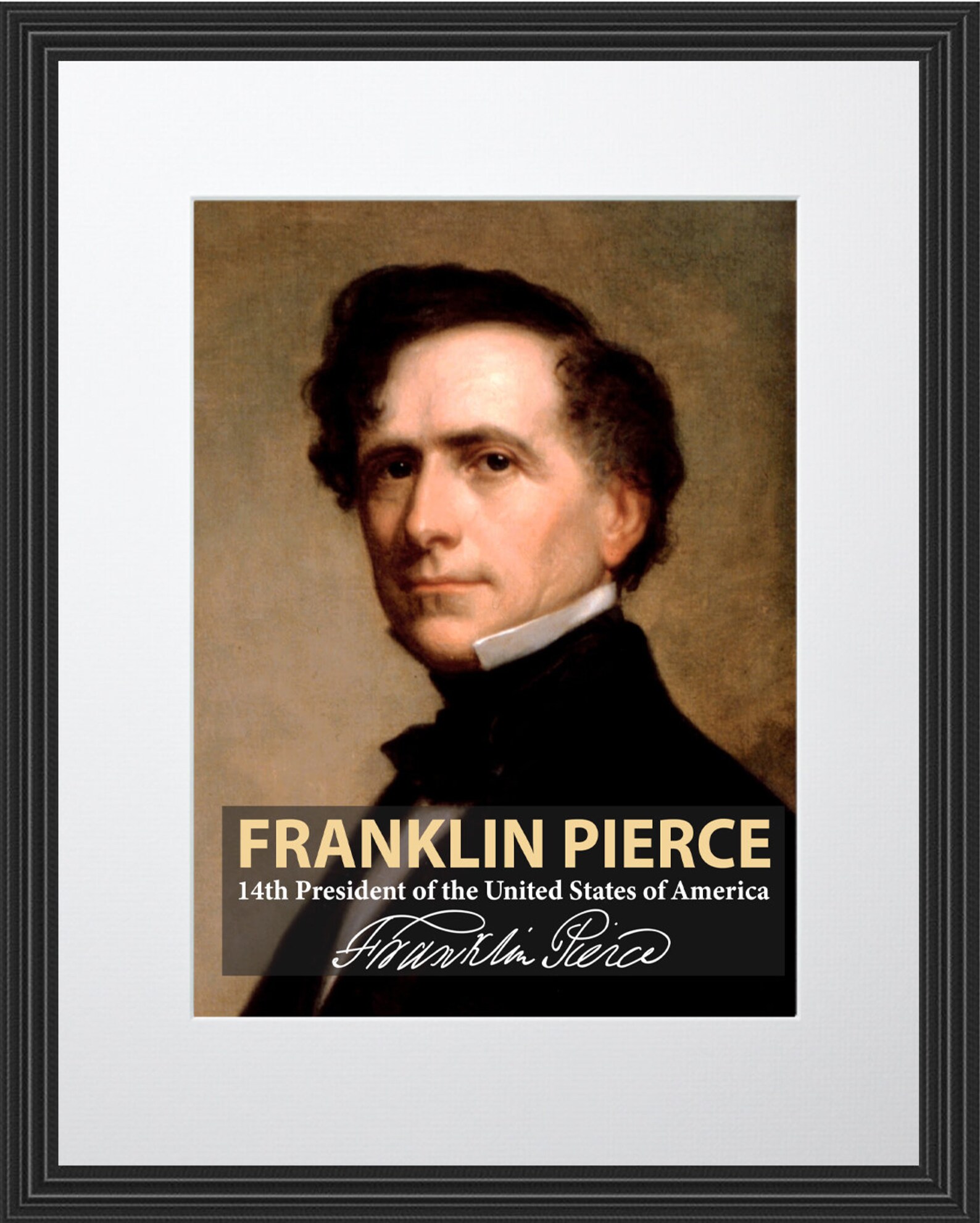 Franklin Pierce 14th President Poster Picture or Framed Wall - Etsy