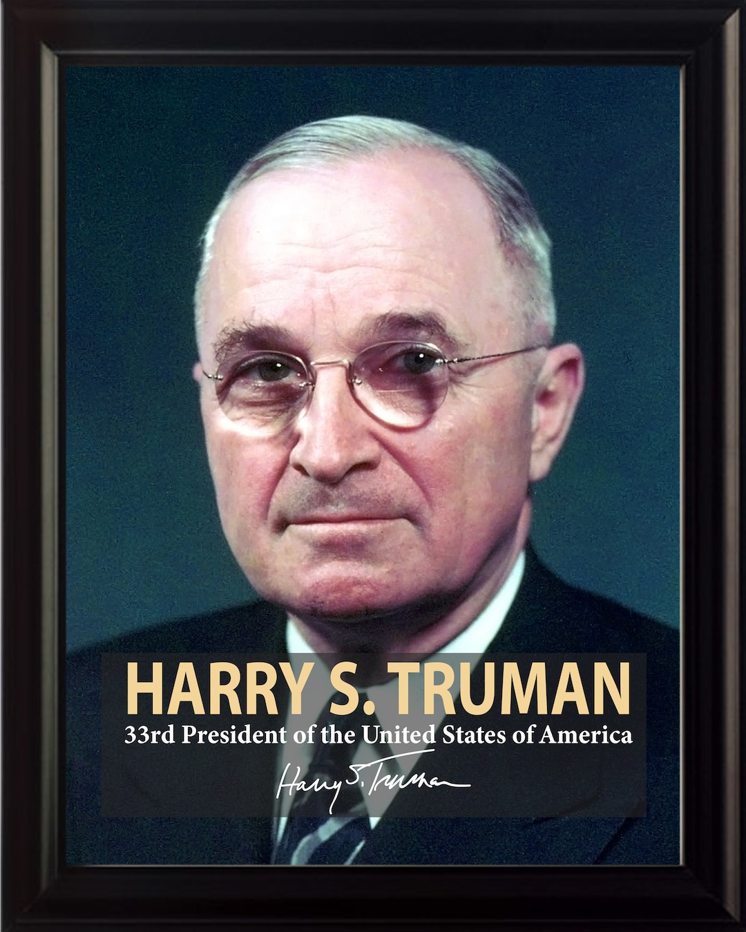 Harry S. Truman 33rd President Poster Picture or Framed Wall Art - Etsy