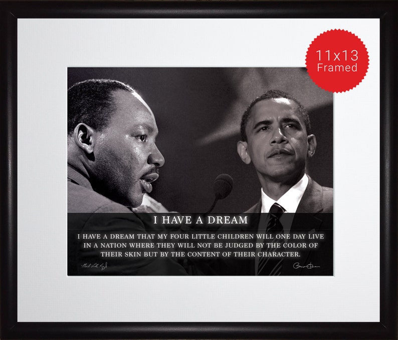 Martin Luther King Jr. Barack Obama Photo Picture Poster or - Etsy