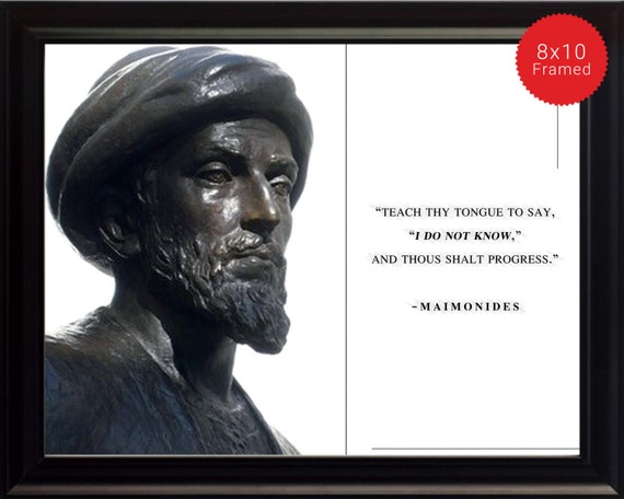 Maimonides Photo Picture Poster or Framed Quote teach - Etsy