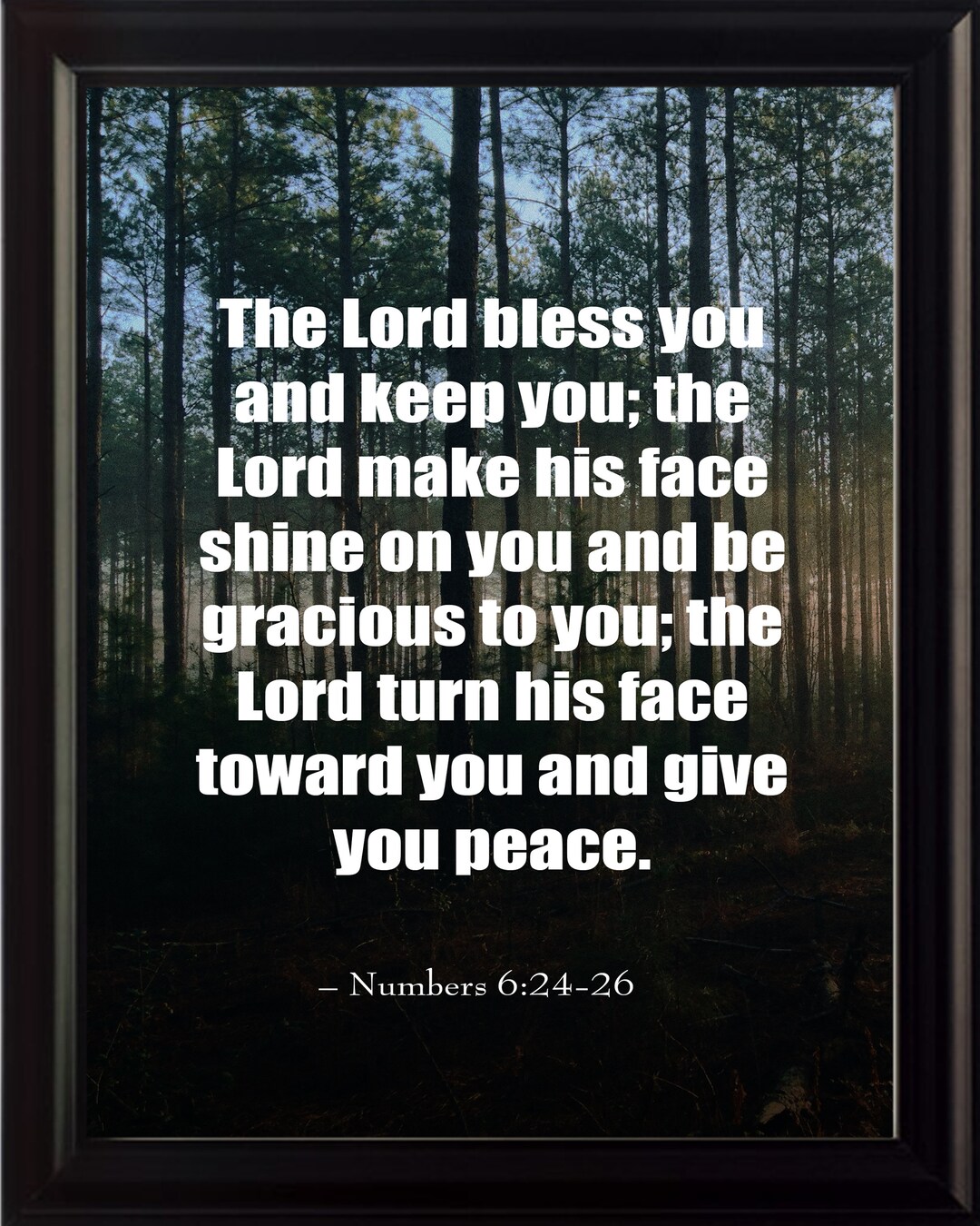 Numbers 6:24-26 the Lord Bless Poster, Print, Picture or Framed ...