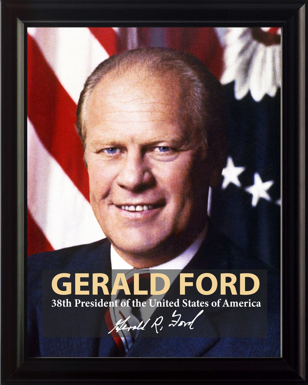 Gerald Ford 38th President Poster Picture or Framed Wall Art - Etsy