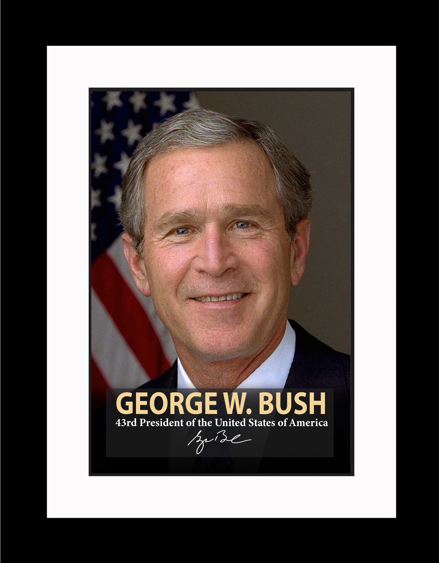 George H. W. Bush 43rd President Poster Picture or Framed Wall | Etsy