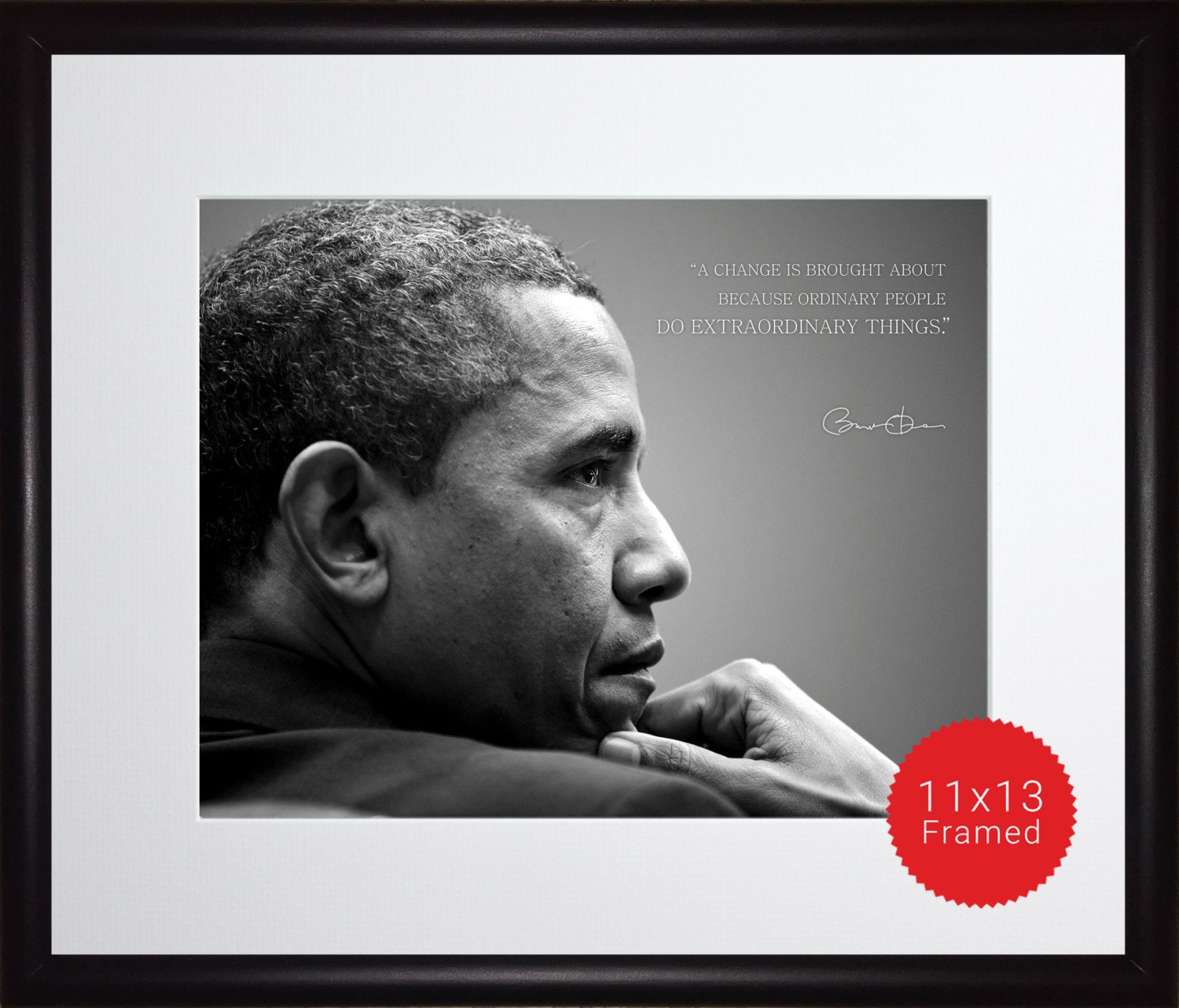Barack Obama Photo Picture Poster or Framed Quote a | Etsy