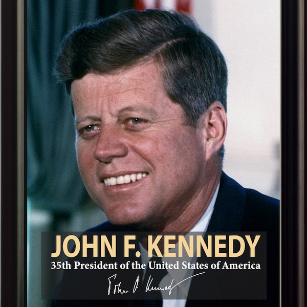 John F Kennedy Framed - Etsy