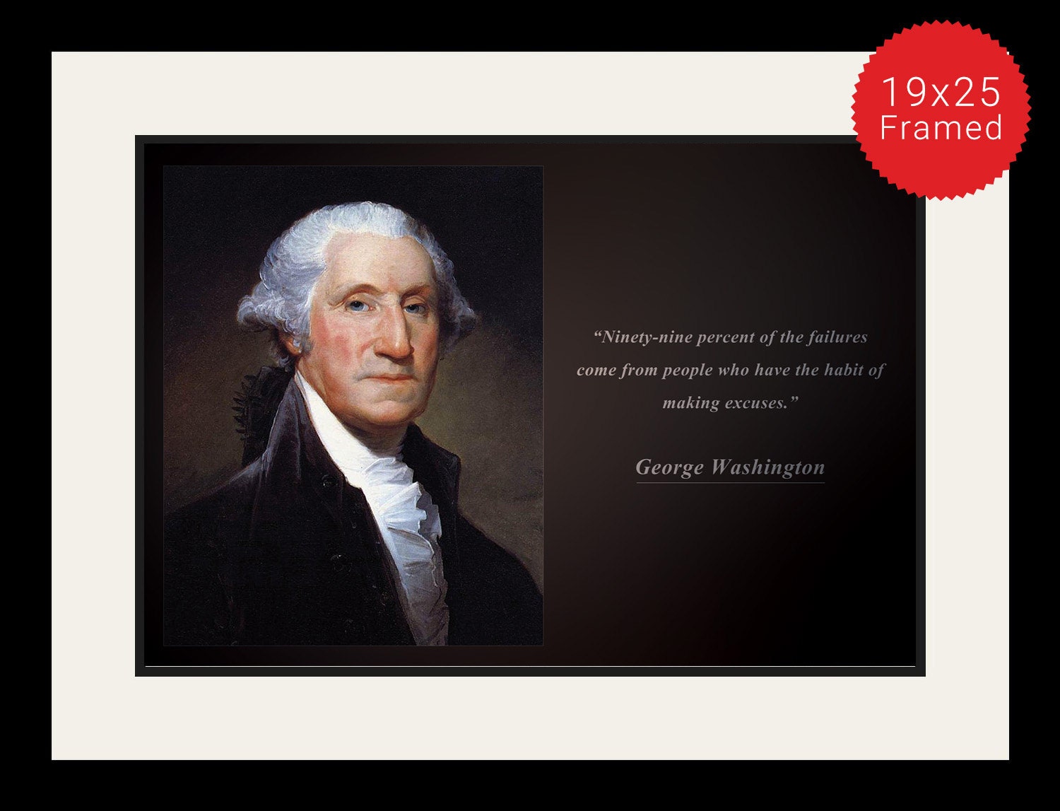 George Washington Photo Picture Poster or Framed Quote | Etsy