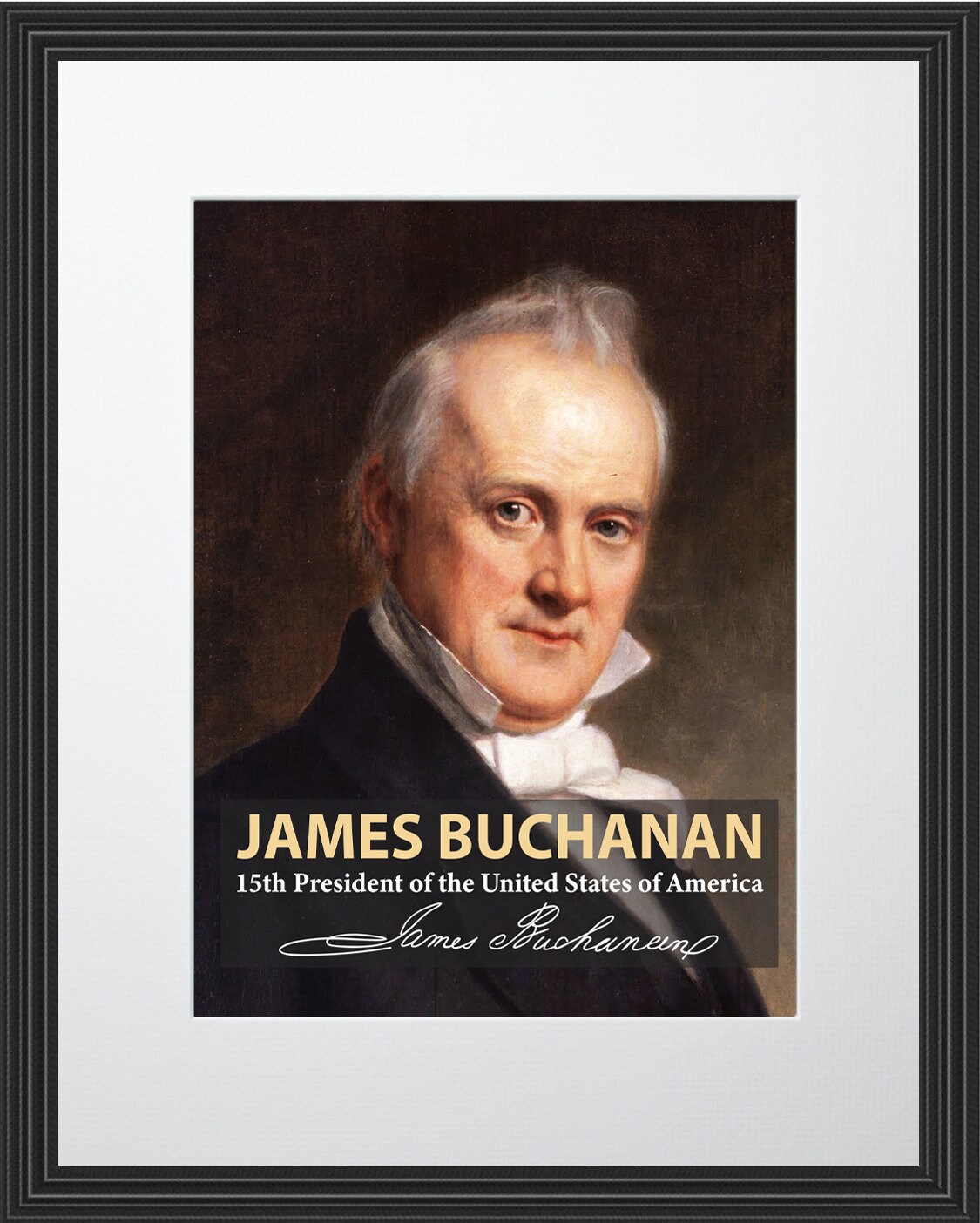 James Buchanan 15th President Poster Picture or Framed Wall Art - Etsy