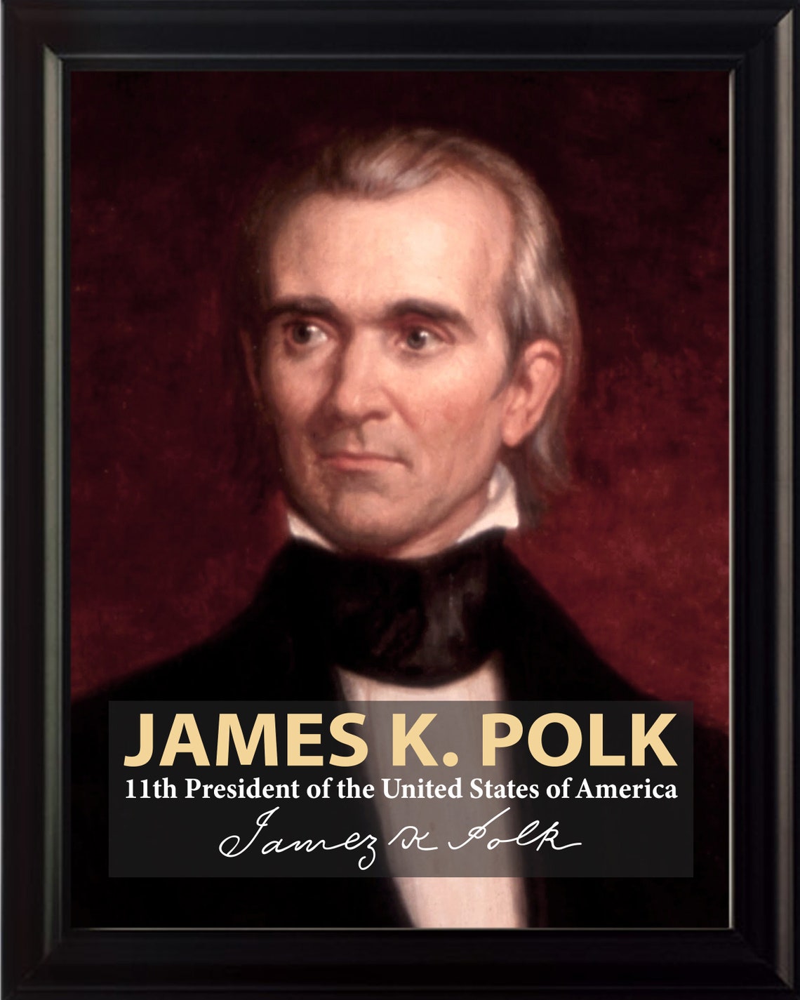 James K. Polk 11th President Poster Picture or Framed Wall Art | Etsy